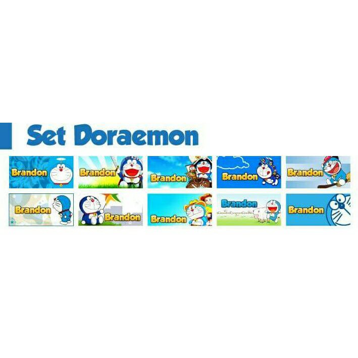 Jual Stiker Label Nama Waterproof Doraemon (Set) | Shopee Indonesia