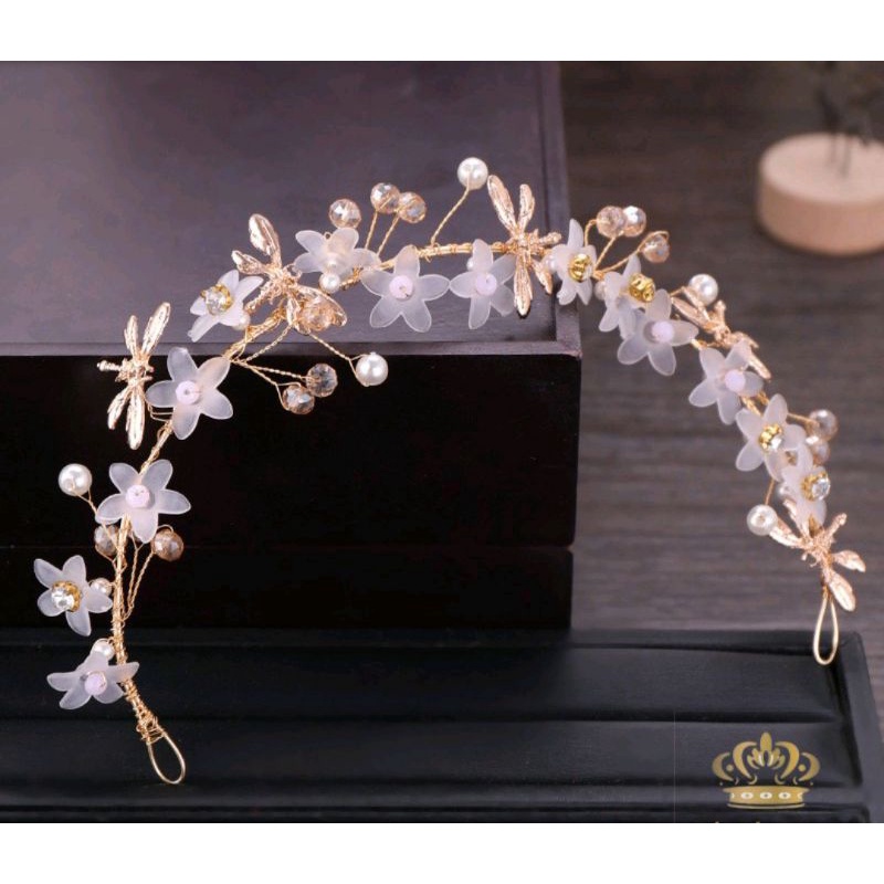 Jual Headpiece bunga pengantin headpiece model bunga dan capung yg ...