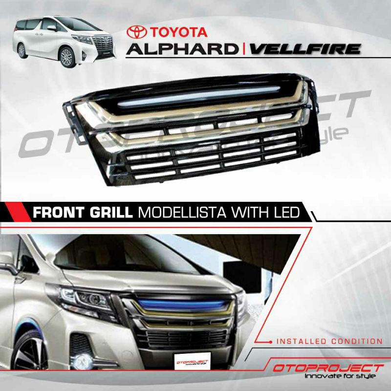 Jual Front Grill All New Alphard Modelista Style Grill All New Vellfire ...