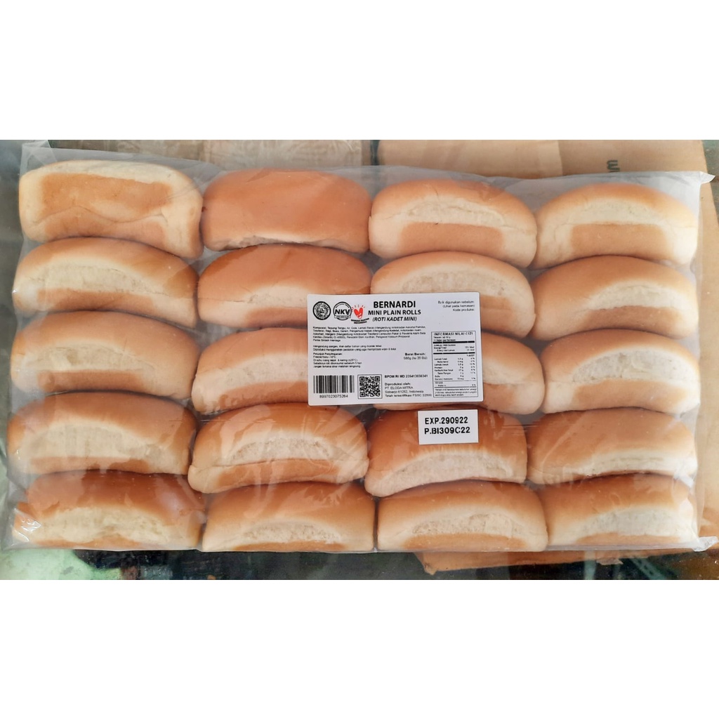 Jual Bernardi MINI Plain Rolls / Kadet Mini / hot dog Isi 20 pcs ...