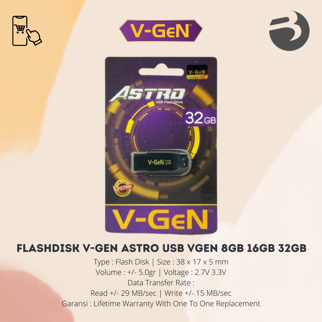 Jual Flashdisk V-Gen Astro Usb Vgen 8GB 16GB 32GB Usb Flashdisk Astro V ...