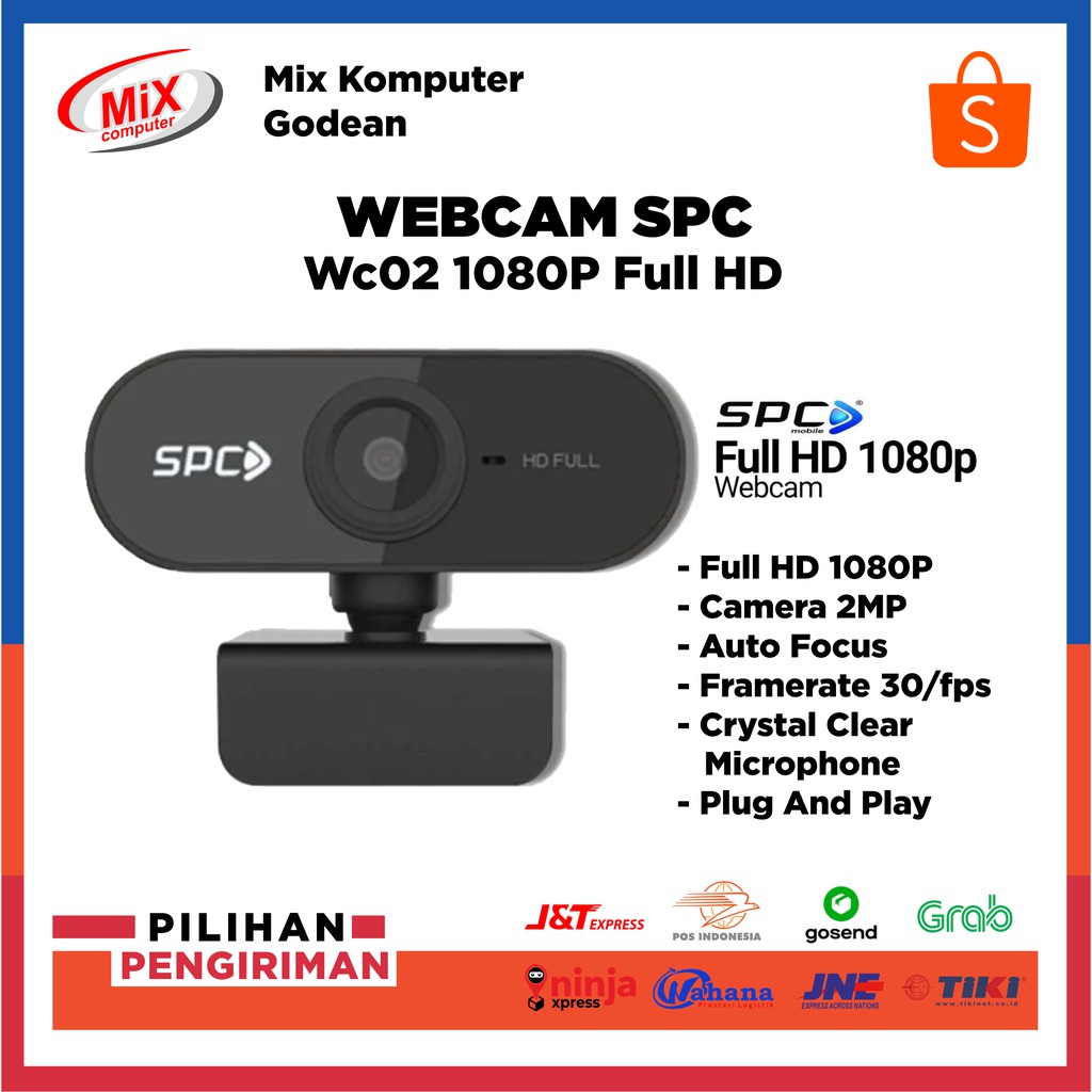 Jual Webcam SPC WC02 1080p 2MP Full HD | Shopee Indonesia