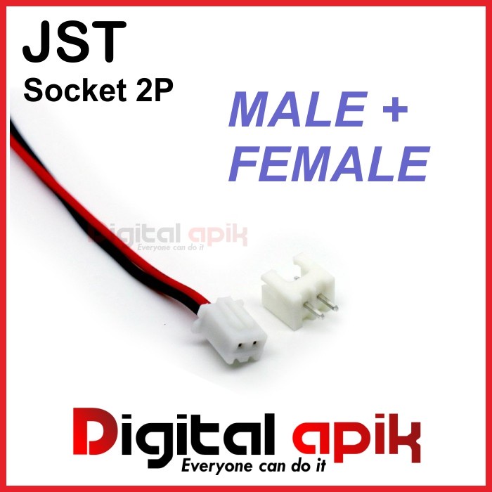 Jual Kabel JST-2P JST 2P Connector 2 p Male Female Baterai Battery Lipo ...
