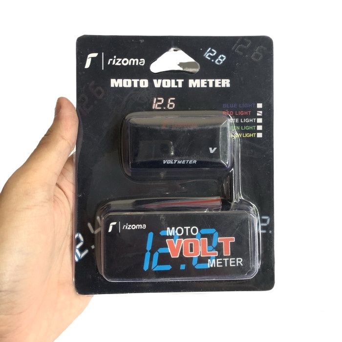 Jual Voltmeter Motor Voltmeter Rizoma 100 % Original Volt Meter Rizoma Digital Accu Aki | Shopee ...