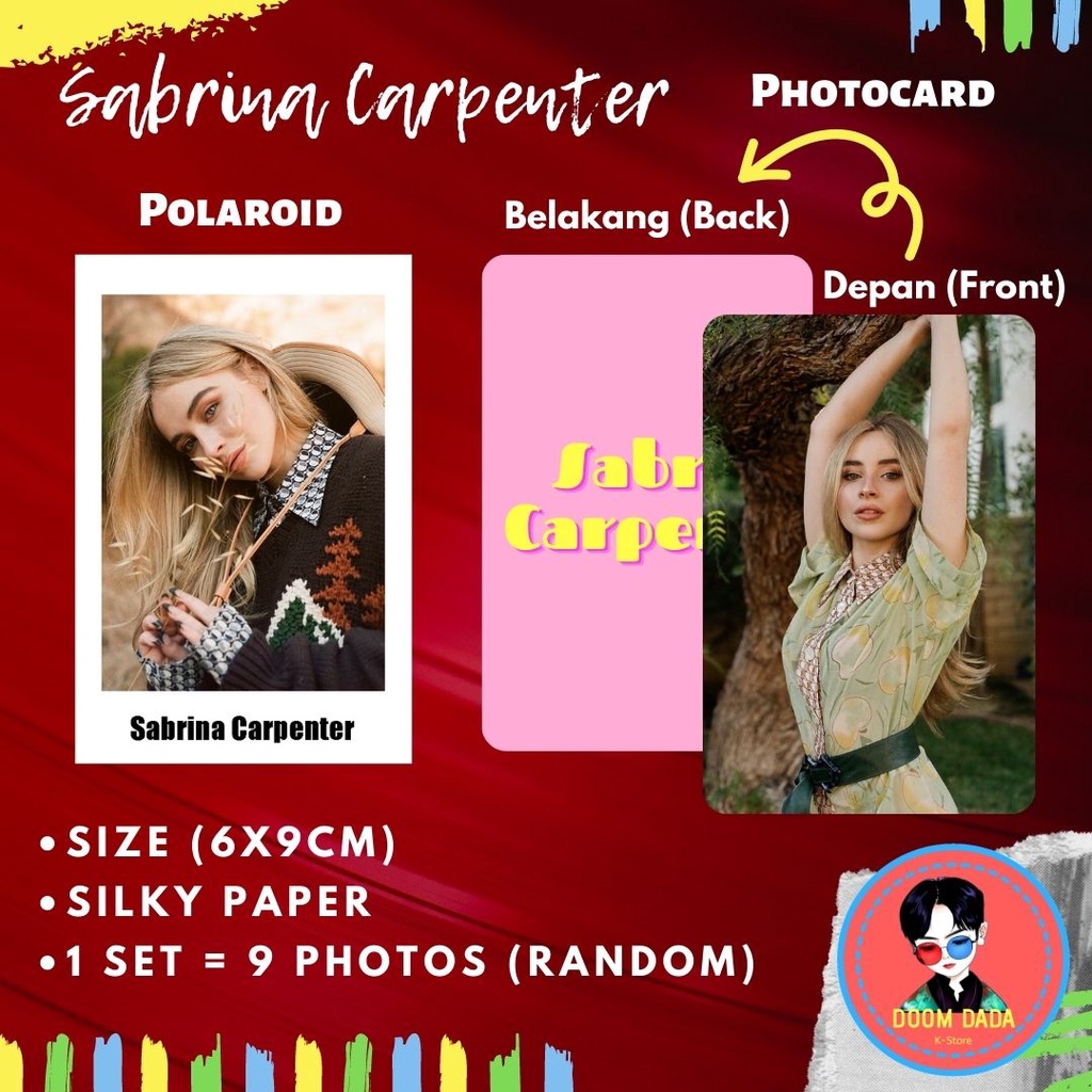 Jual (ISI 9 PCS) POLAROID SABRINA CARPENTER / PHOTOCARD SABRINA ...