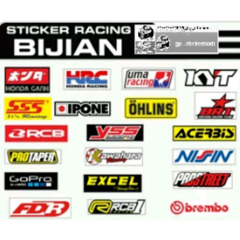 Jual stiker pack,motor,racing bijian bisa per lembar16000 | Shopee ...