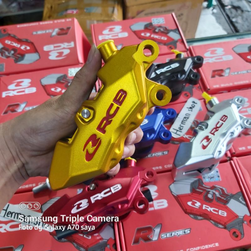 Jual kaliper rcb 4piston / kaliper mono blok rcb / kaliper rcb monoblok ...