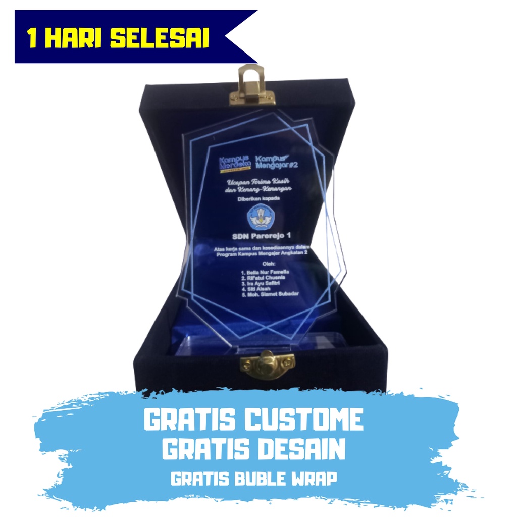 Jual [sehari jadi] uk 15x21cm Plakat Akrilik Custom Cepat Vandel Wisuda ...