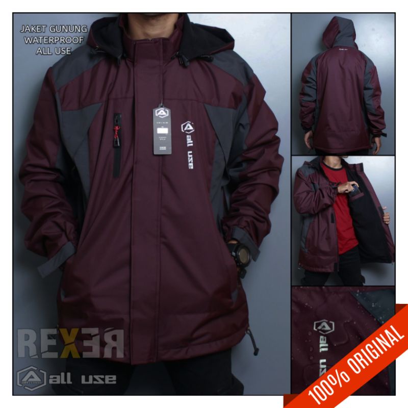 Jual Jaket Gunung All Use Original Maroon Grey Paralex | Shopee Indonesia