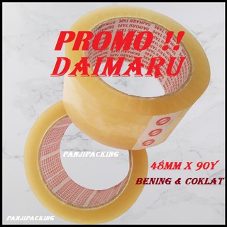 Jual Lakban Daimaru Bening / coklat tebal OPP tape super ready 48mm x 90Y | Shopee Indonesia