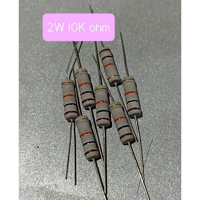 Jual 10BUAH RESISTOR 2WATT 10K OHM 2 WATT 10KOHM 2W 10 K OHM | Shopee Indonesia