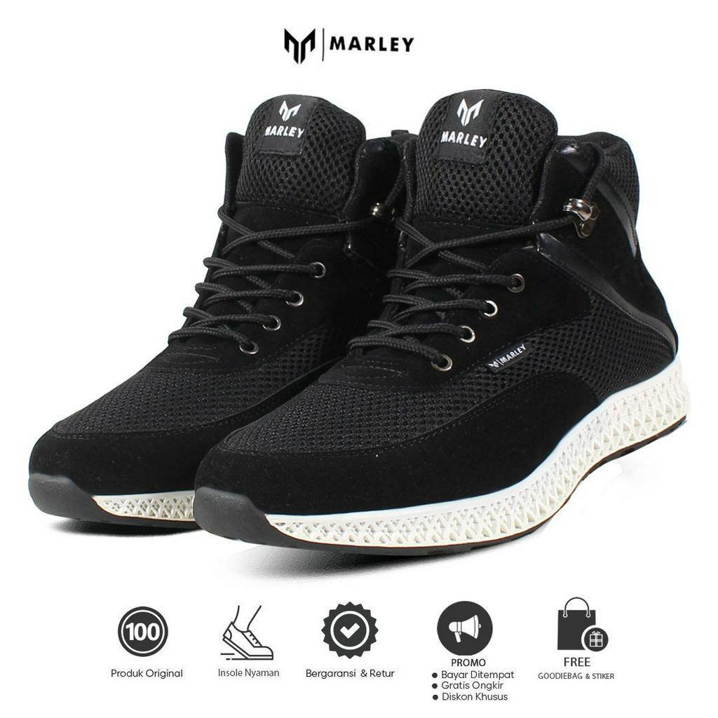 Jual Marley Sepatu Sneakers Pria Kets Kerja - Jordan 10 Warna Hitam ...
