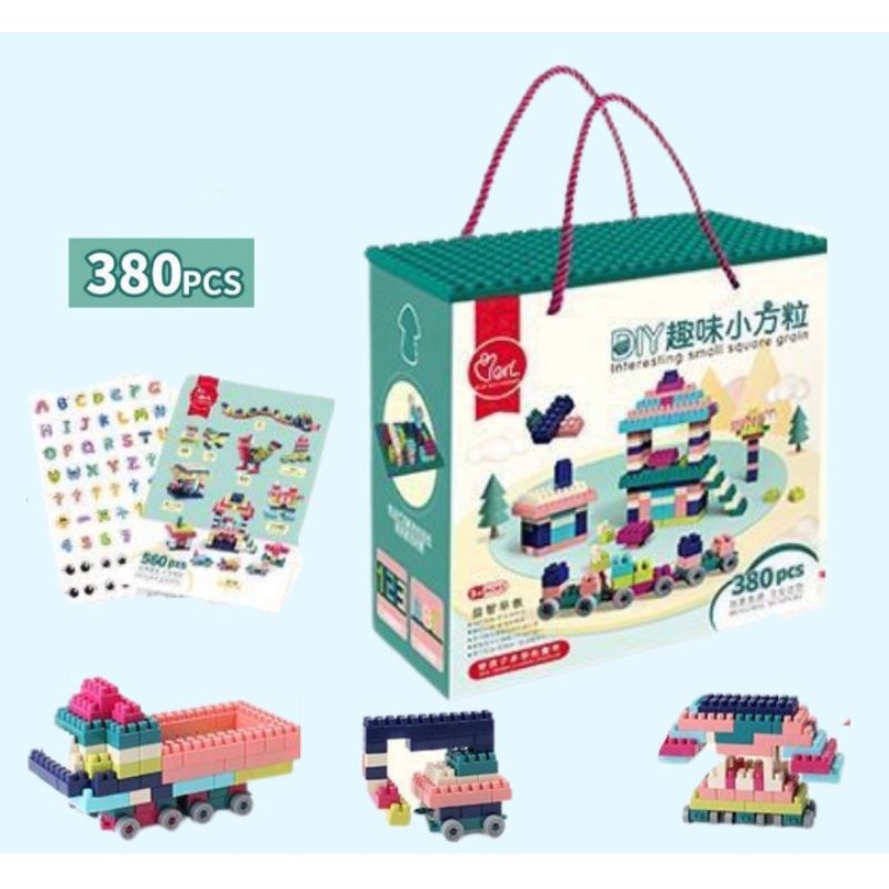 Jual Mainan brick small square grain 380 pcs dan 120 pcs - Building ...