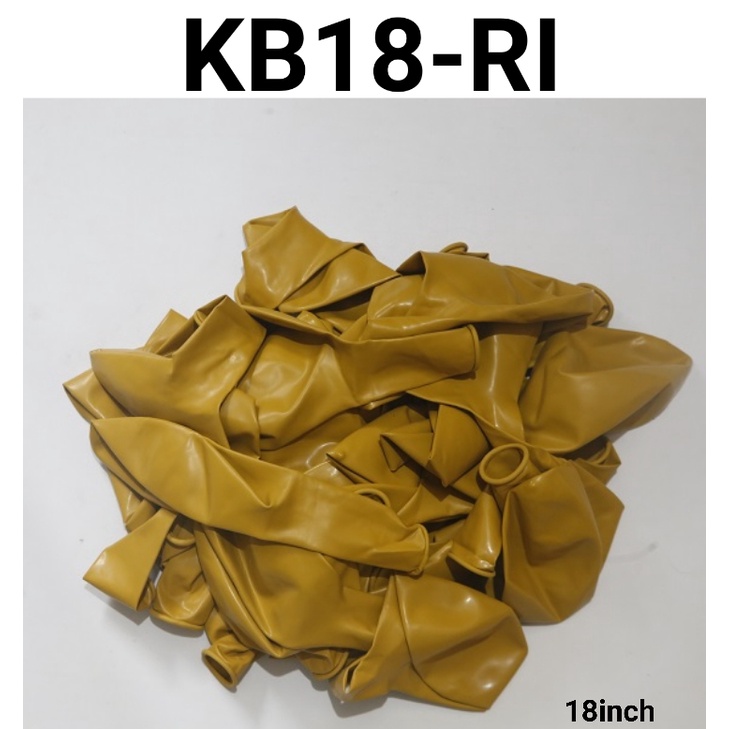 Jual KB18-RI Balon latex 18 inch 45 cm retro matte kuning yellow (Balon Latex Bulat Retro ...