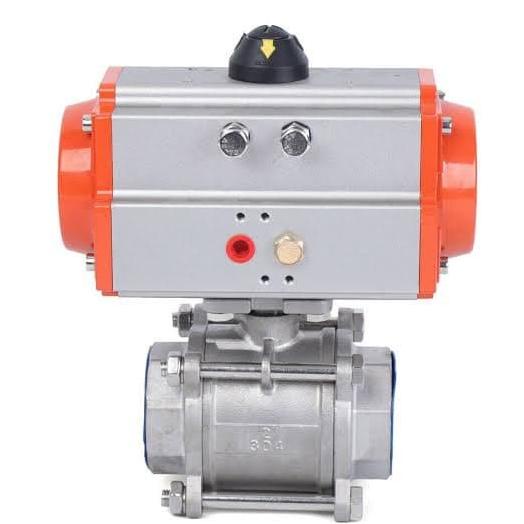 Jual Ball Valve Pneumatic Actuator Stainless Drat 2 " inchi Single Acting | Shopee Indonesia