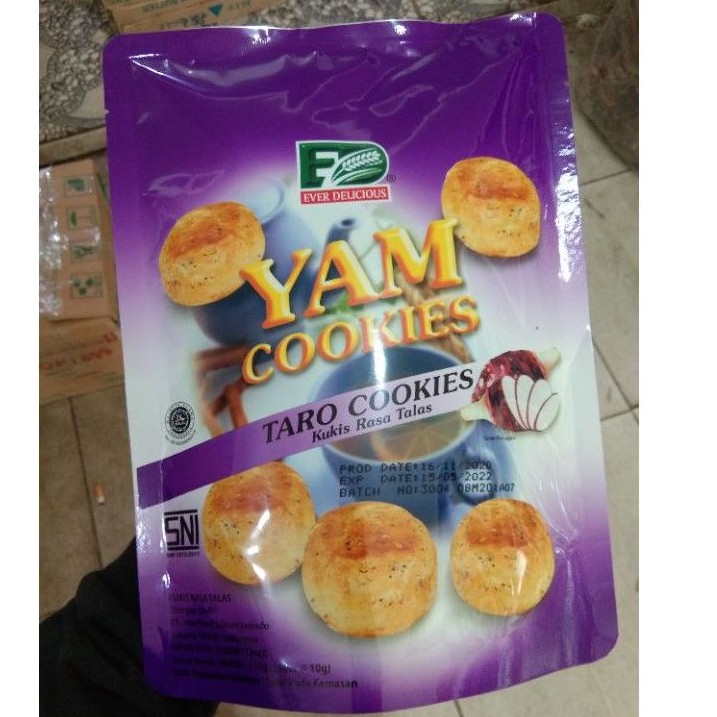 Jual Yam Cookies / Taro Cookies / Biskuit Kukis Rasa Talas / Kue Keladi ...