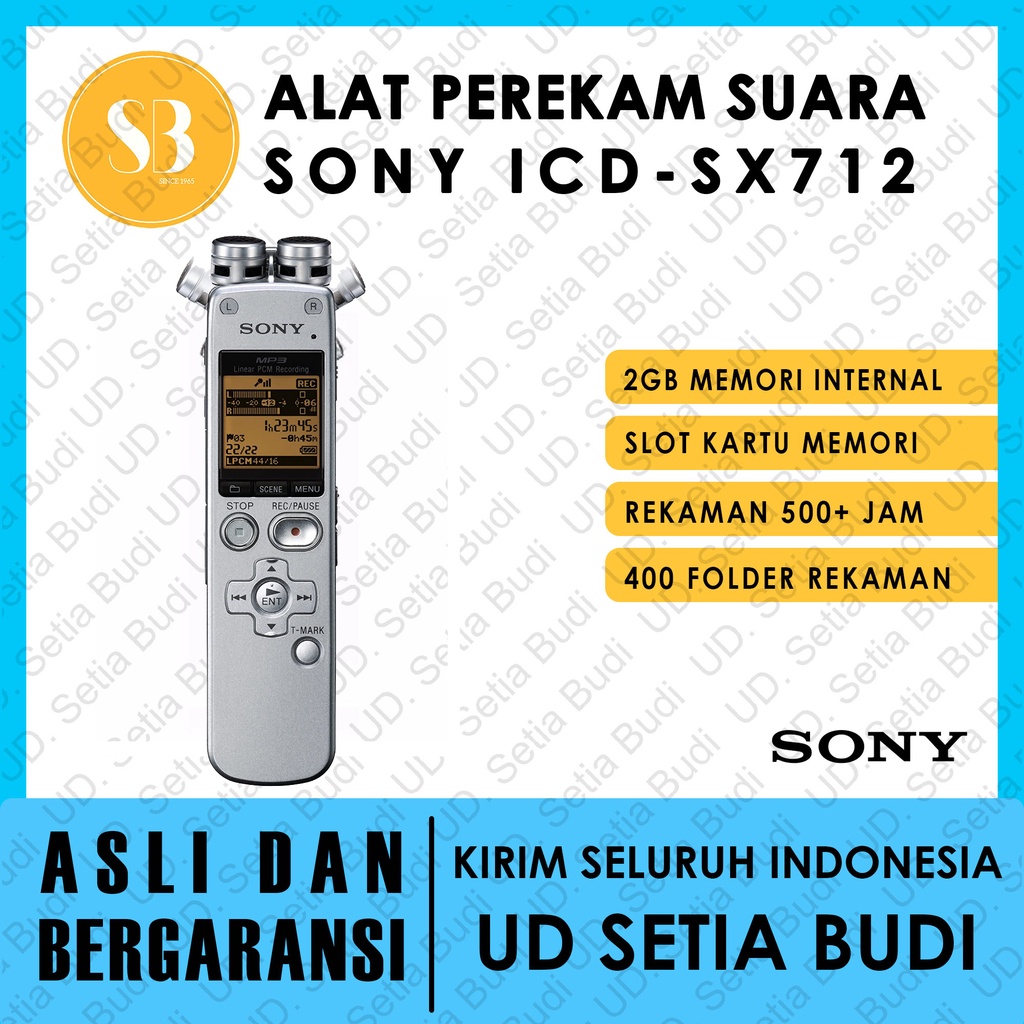 Jual Alat Perekam Suara SONY ICD-SX712 Asli dan Bergaransi | Shopee ...
