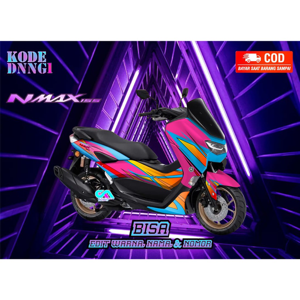 Jual Sticker decal full body Yamaha NMAX Pink Biru Grafish | Shopee ...