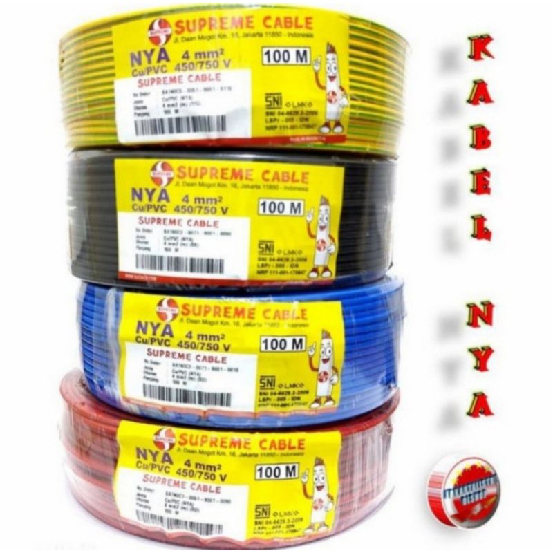 Jual kabel NYA 4mm @100M SUPREME SNI LMK | Shopee Indonesia