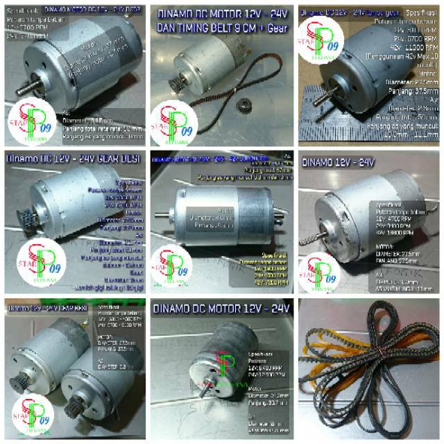 Jual Dinamo DC 12V - 24V - 42V / 3V ~ 6V bulat kecil / bulat sedang ...