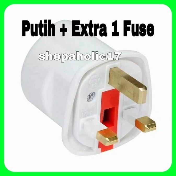 Jual Konverter Over Steker kaki 2 ke 3 Built in Fuse Converter Adapter ...
