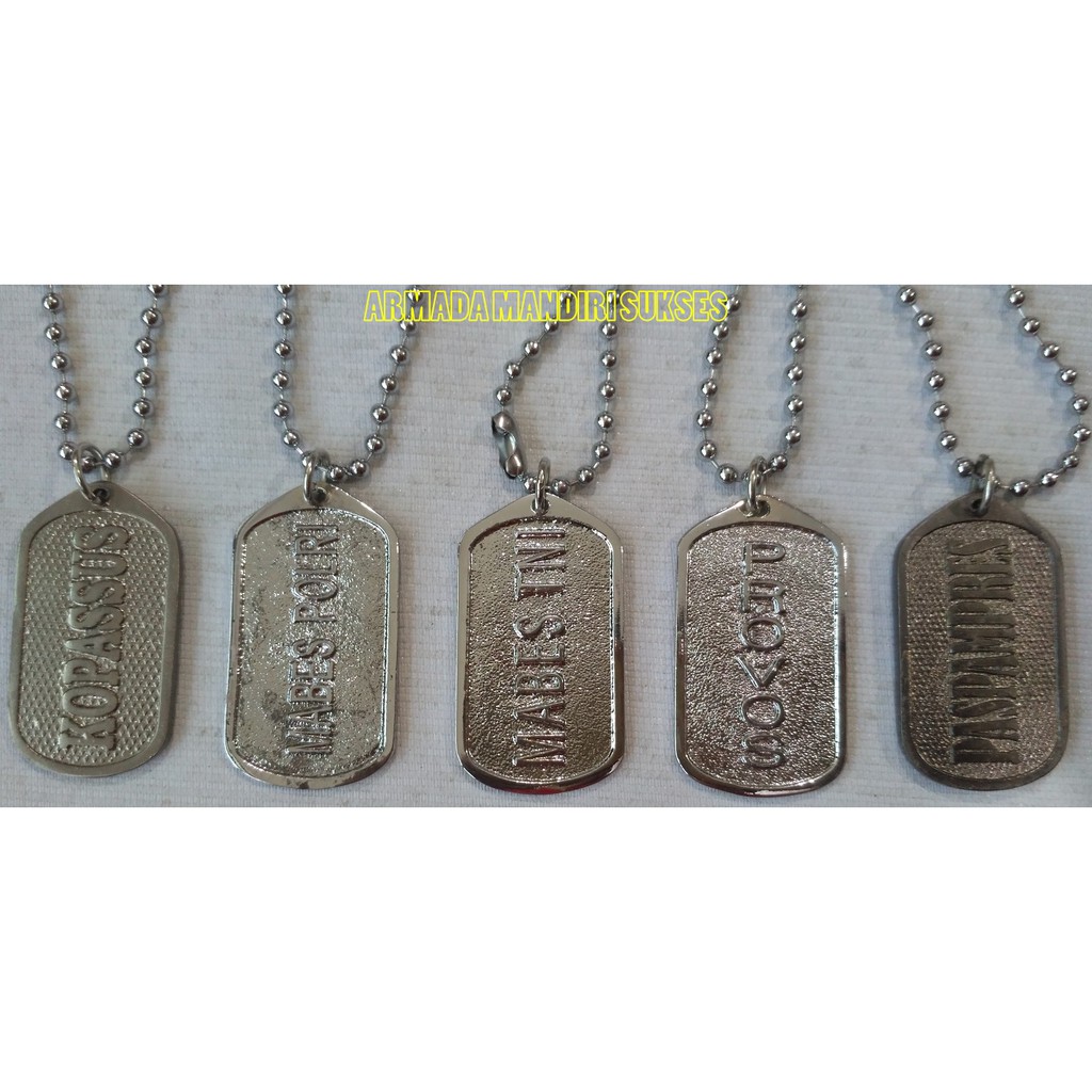 Jual IU7 Kalung Besi Logo Kesatuan - Kalung TNI - Kalung Polisi ...