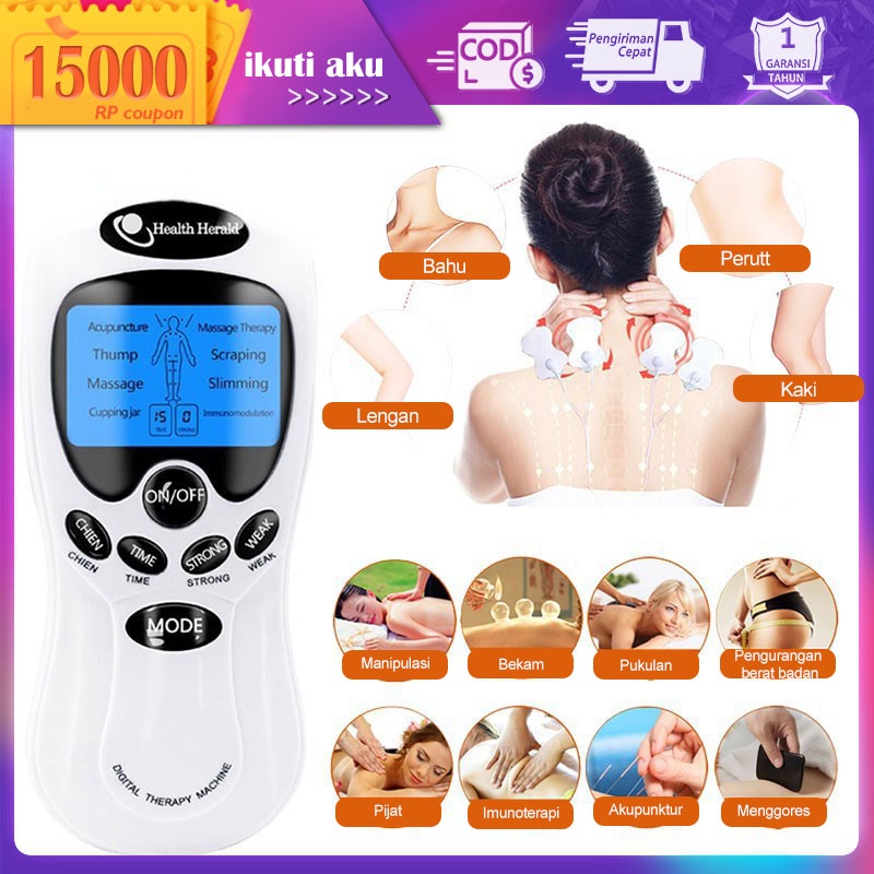 Jual 8 Model Akupunktur Listrik Digital Terapi Leher Kembali Pijat ...