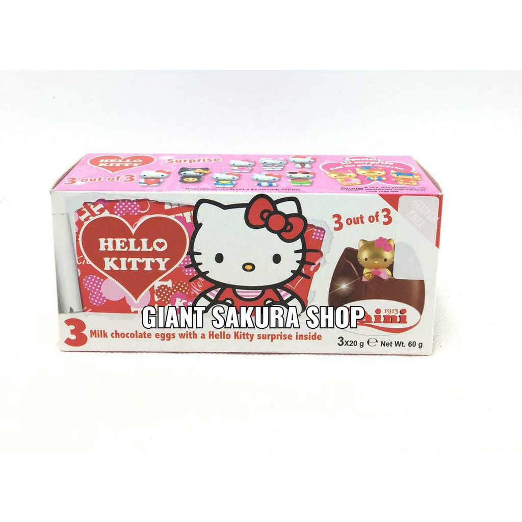 Jual Zaini Hello Kitty Milk Chocolate Egg / coklat impor / coklat italy ...