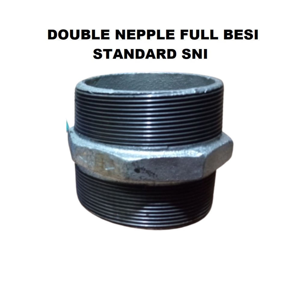 Jual Double Nepple Full Besi 2 1/2 inch Sambungan Pipa Drat Luar Male Nepel Dobel Nipel Full ...