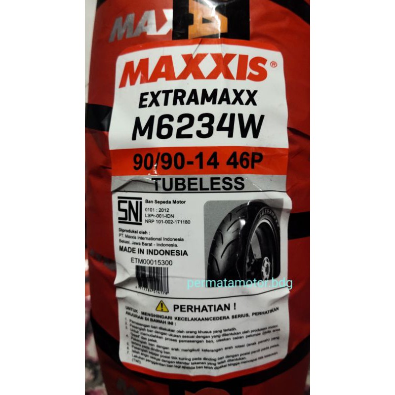 Jual Ban Maxxis 90/90 14 Extramaxx M6234 TL | Shopee Indonesia