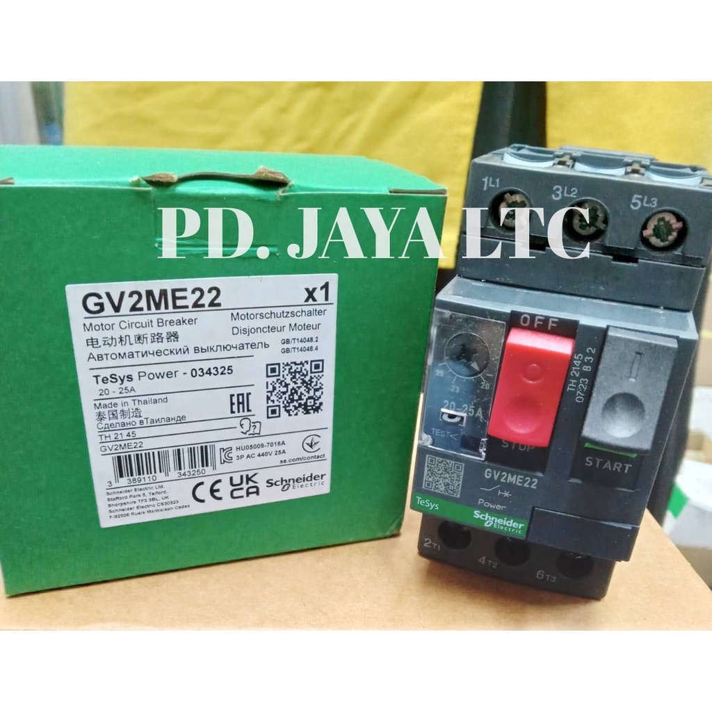 Jual Schneider Motor Circuit Breaker 20-25A GV2ME22 | Shopee Indonesia