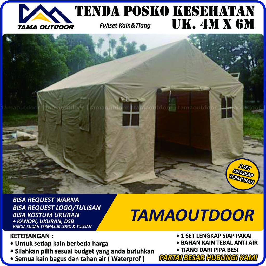 Jual Tenda Posko Keluarga - Uk. 4M x 6M Camping Perkemahan - Tenda ...