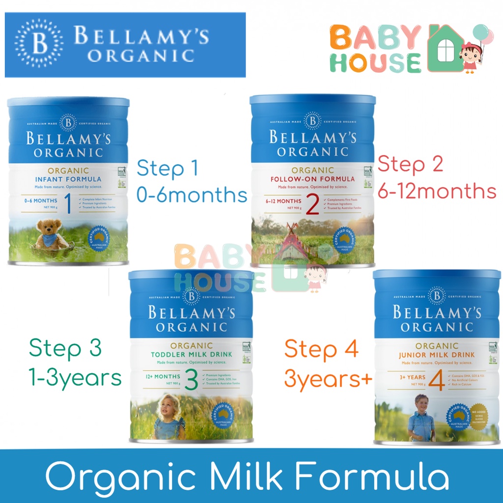 Jual Bellamys Organic Milk Formula All Varian 900gr Bellamys Organic Formula Infant Formula ...