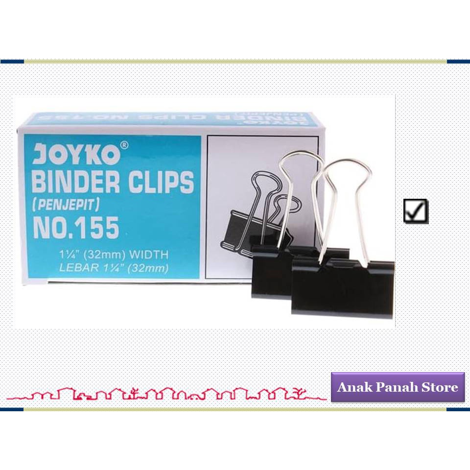 Jual Binder Clip No 155 Merk Joyko | Shopee Indonesia