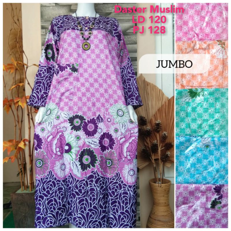 Jual Homedress Daster Ibu Muslim Jumbo / Daster Jumbo / Baju Tidur ...