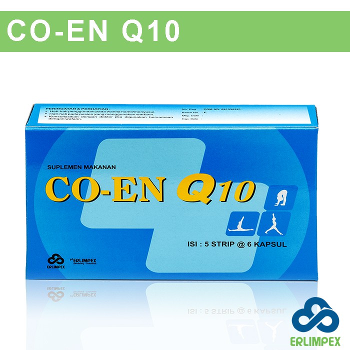 Jual Co-En Q10 Coenzyme Q10 Antioksidan Suplemen untuk Jantung - Box 30 ...