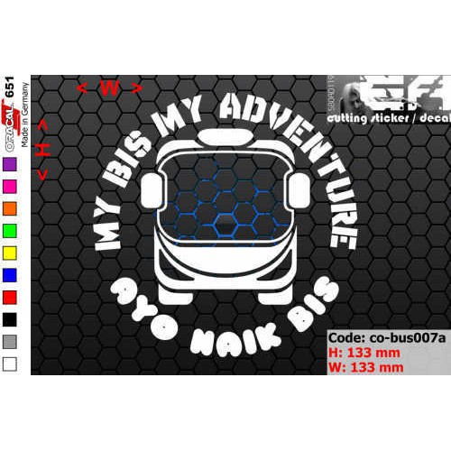 Jual ea cutting sticker / decal Code: co-bus007a bis / bus | Shopee ...