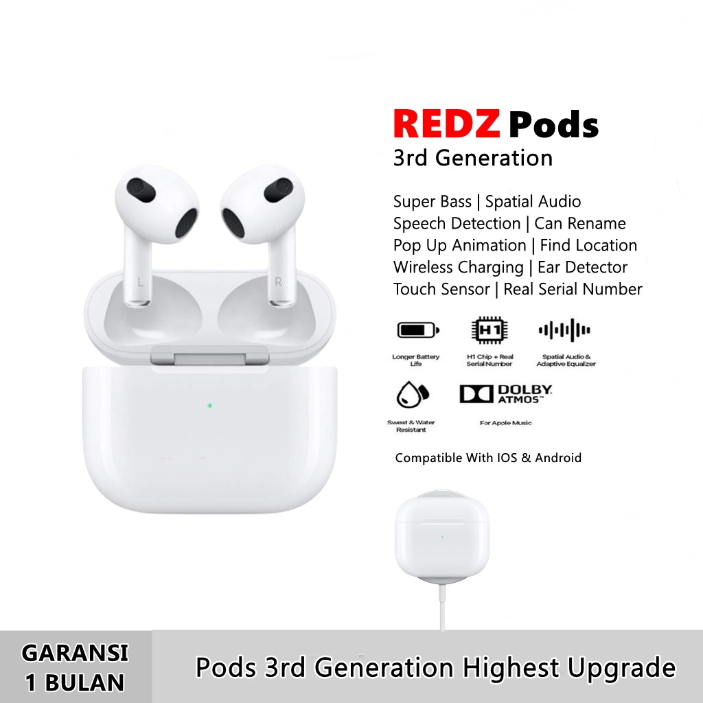 Jual Mirror 1 1 Like Ori Redz Pods Gen 3 Wireless Charging Case 2022