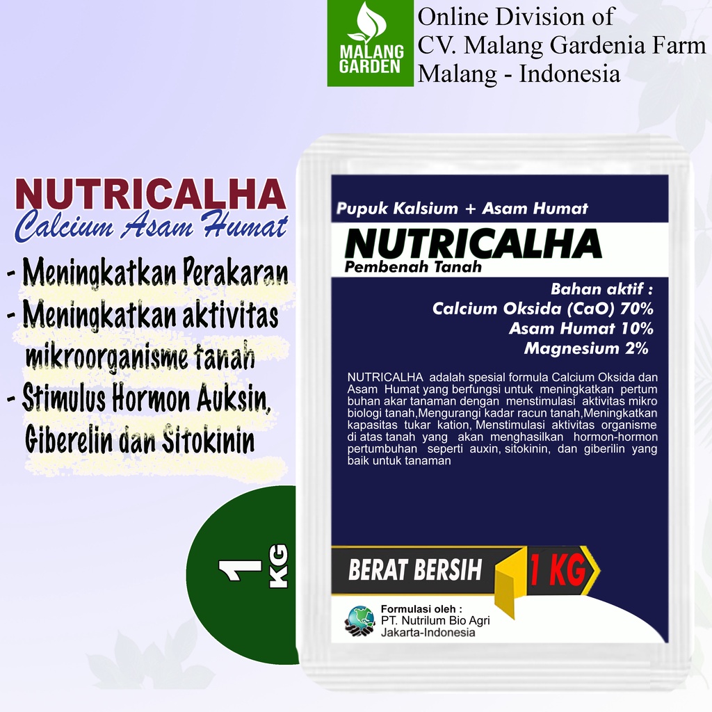 Jual Pupuk Nutricalha Calsium + Asam Humat 1 Kg | Nutri Cal Ha 1kg | Shopee Indonesia