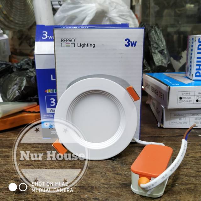 Jual lampu downlight led 3 watt led panel led bulat ib plafon repro ...