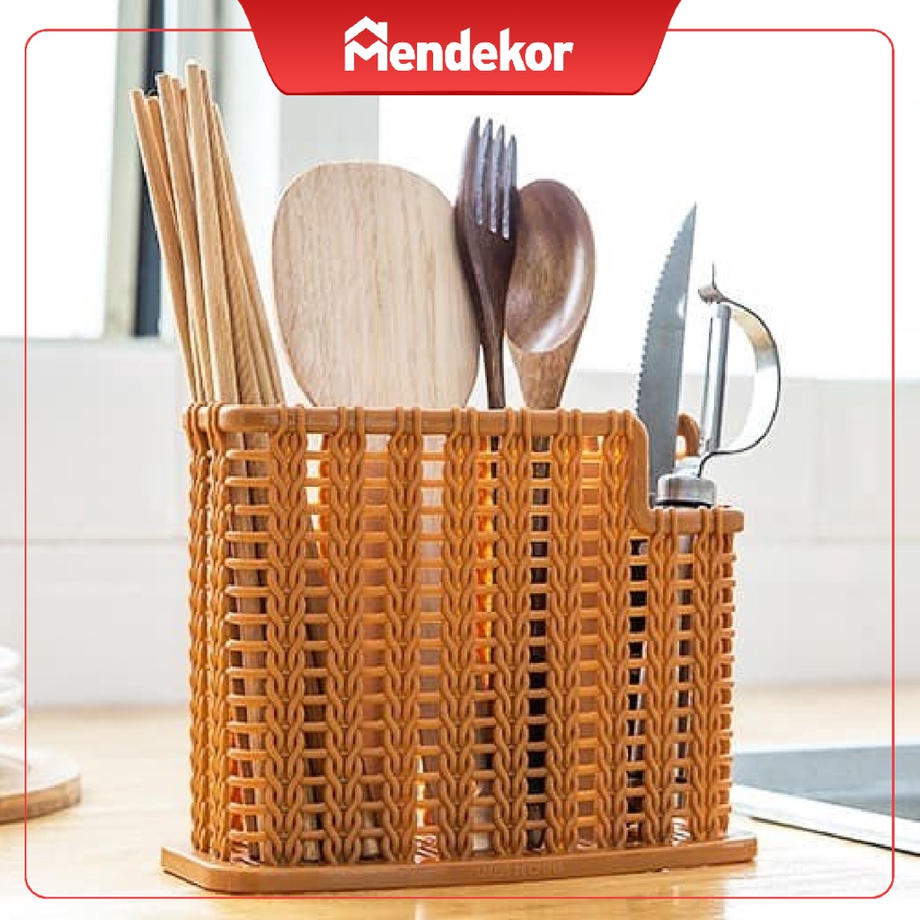 Jual Kotak Tempat Penyimpanan Sendok Garpu Sumpit Cutlery Plastik Anti ...