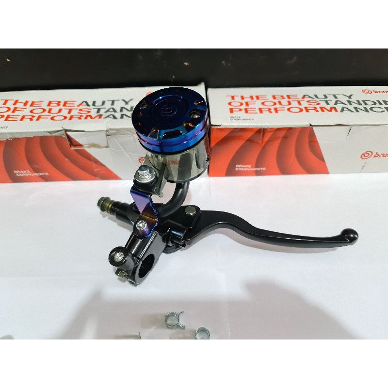 Jual master rem kanan motor universal no name tabung smoke 2tone cnc ...