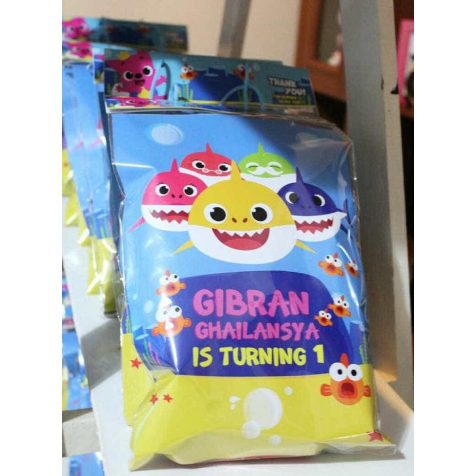 Jual Plastik snack baby shark / plastik bingkisan snack baby shark bisa ...