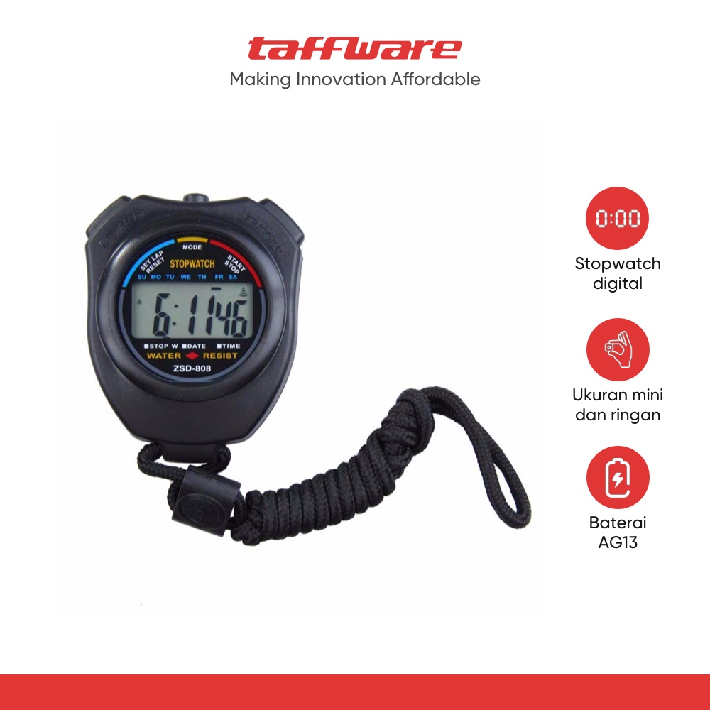 Jual TaffSPORT Stopwatch Profesional LCD dengan Strap - ZSD-808 ...