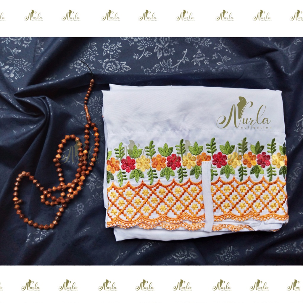 Jual Mukena Terusan Bordir Komputer Bunga Tabur Melati Katun Mikro ...