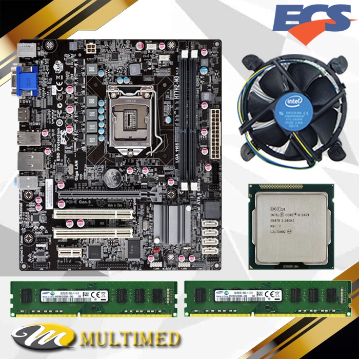 Jual Paket Mainboard 1155 H77 Ddr3 + Core i5 3470 + FAN + RAM 8GB ...