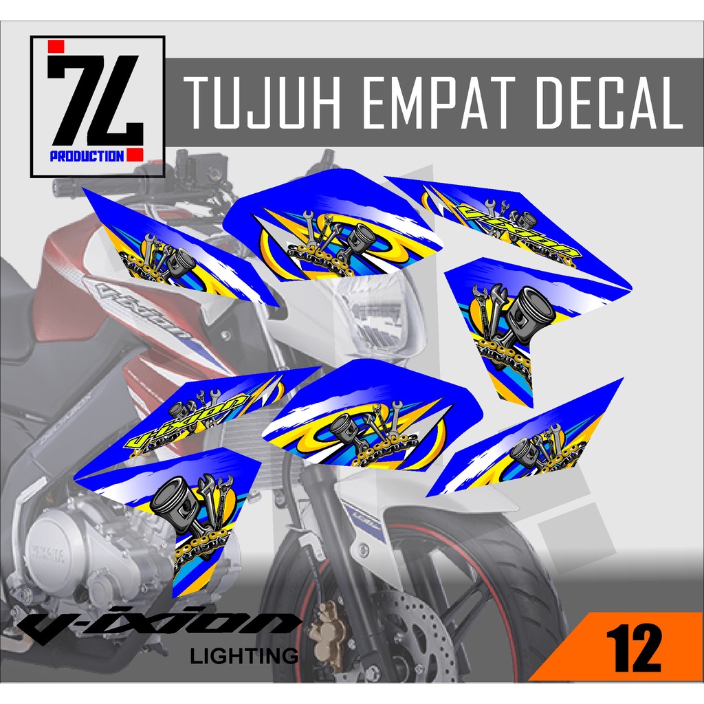 Jual Motif Variasi Striping Vixion lighting - Stiker Variasi Lis Motor pola 74012 | Shopee Indonesia