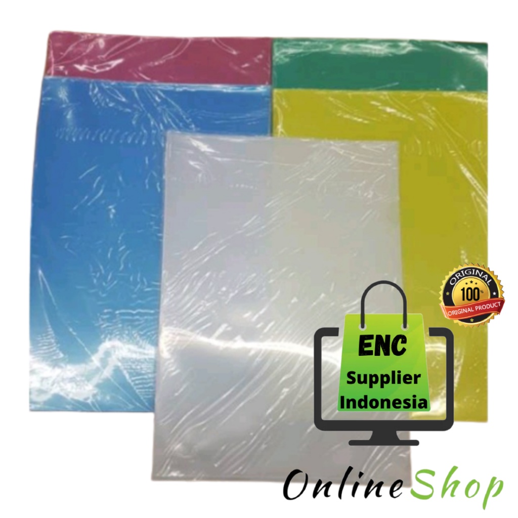 Jual akashiro 6 pcs map L F4 stopmap plastik folio tebal warna data bag ...