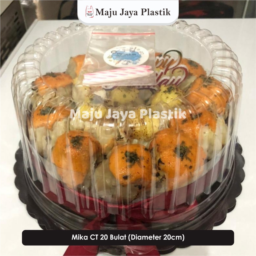 Jual Mika Kue Bulat 20cm Coklat CT15 CT20 (Isi 5 pcs) | Kotak Mika ...