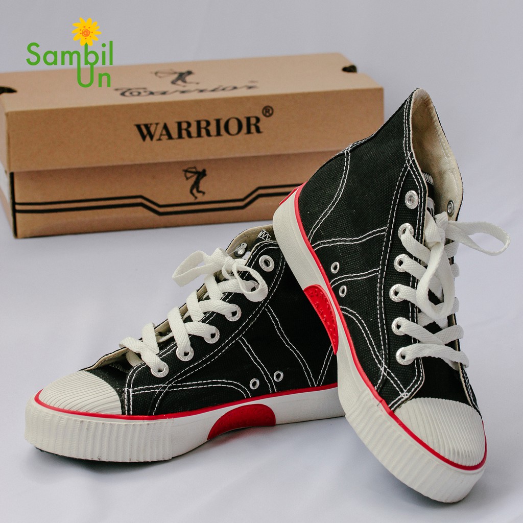 Jual SEPATU WARRIOR CLASSIC HIGH BLACK WHITE / WARRIOR CLASSIC ORIGINAL ...